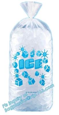 China Ldpe disposable Plastic drawstring 10 Lb ice bags, Reusable FDA Safe Food Grade Plastic Drawstring Ice Bag, Heavy Duty C for sale