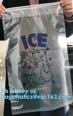 China China Suppliers LDPE Very Strong Plastic Ice Bag With Drawstring, leakproof ice cooler bag, heavy duty plastic ice bag w for sale