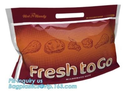 China Laminated Hot Roast Chicken Bag, Rotisserie Chicken Bags, Microwave Grilled Chicken bag grease proof bags, generic zip for sale