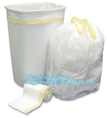 China Corn Starch Biodegradable Compostable Eco Friendly Drawstring Laundry Bag, Jumbo Compostable Drawstring Plastic Trash Ba for sale