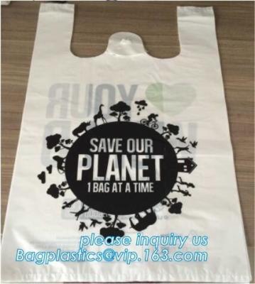 China China Manufacturer 100% Biodegradable Singlet Bags With EN13432 BPI OK Compost Home ASTM D6400 Certificates, BIO, ECO for sale