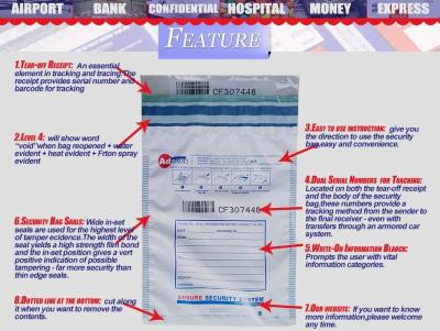 Hopper Currency Tamper Evident Security Bags Fraud Deposit Bags, Tamper-Evident Bags, Security Bank Pocket