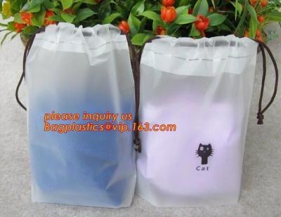 El bolso de lazo de encargo de la bolsa de poliéster del algodón de la secuencia del LDPE del bolso plástico biodegradable del lavadero, modificó a Logo Printed Poly Drawstr para requisitos particulares