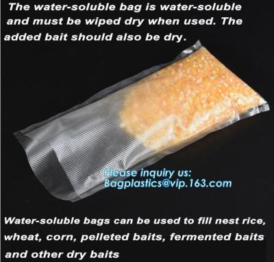 el señuelo plasticfishing soluble en agua suave coloreado por encargo que empaqueta, cebo de PVA empaqueta forFishing, disuelto en pescados del agua