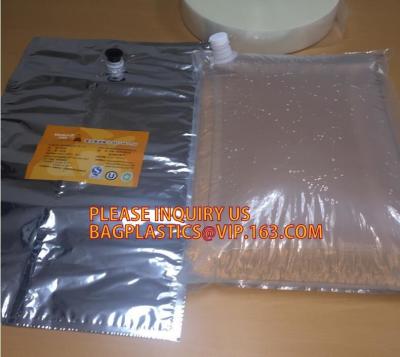 Bolso de aluminio laminado en una venta al por mayor de empaquetado del líquido de la caja 20l, bolso del vino del babero en bolso plástico del golpecito de la fábrica de la caja en la caja BAGEAS