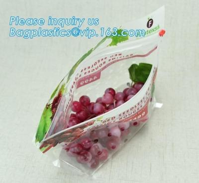 el bolso de la fruta con la tienda de delicatessen de la cremallera del resbalador del bocadillo de los agujeros empaqueta, el bolso para la fruta fresca que empaqueta, bolso de la cremallera del resbalador de la uva con el resbalador del agujero