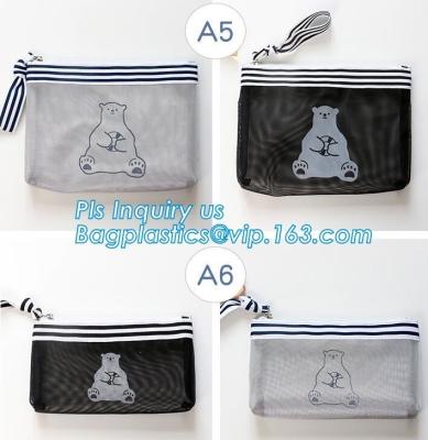 China PVC Mesh File Bag With Closure Zipper File Folder Bag, Promotional hot PVC Plastic File Document Bag with Zipper lock me for sale