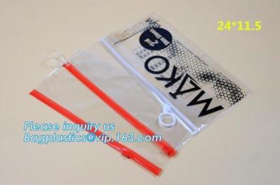 China Swimwear toiletry PVC Vinyl Bag With Slider k, Slider zipper Clear pvc bag for package Vinyl, snap button PVC EVA for sale
