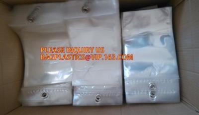 China k resealable plastic packaging bags for clothes, PE / PE / PP plastic zipper plastic bags for clothes, hanger hook for sale