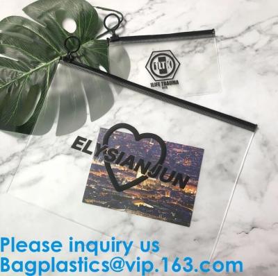 China Frosted k Bag EVA PVC Hanger Bag For Clothes Frost Drawstring Bag,Printed LDPE k Bags Slider Zip Lock Plasti for sale