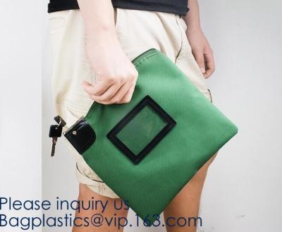 China Custom Logo Security Money Pouch Utility Bank Deposit Bag with Zipper pouch case bag,Portable bank bag, bagease, bagplas for sale
