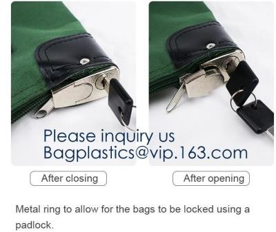 China Custom Logo Security Money Pouch Utility Bank Deposit Bag with Zipper pouch case bag,Portable bank bag, bagease, bagplas for sale