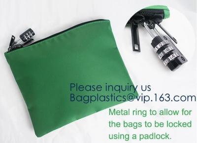 China Custom Logo Security Money Pouch Utility Bank Deposit Bag with Zipper pouch case bag,Portable bank bag, bagease, bagplas for sale