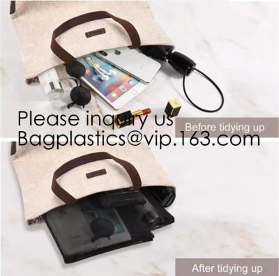 China Mesh Cosmetic Bag Mesh Makeup Bags Black Mesh Zipper Pouch for Offices Travel Accessories，Organizer bag Zipper Folder Ba for sale