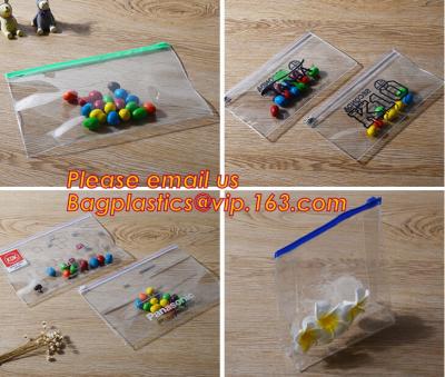 China A4 clear plastic portable zipper lock file folder bag with small button snap wallet pocket for sale