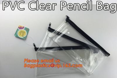 China plastic clear transparent color pvc zipper pencilcase/pencil bag, New funny stationery eco friendly pvc plastic soft red for sale