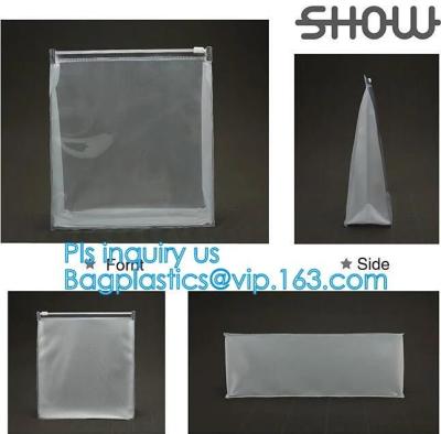 China plastic A4 file bag document bag, children traveling EVA bag, resealable slider clothes packing, slider zip lock with ho for sale