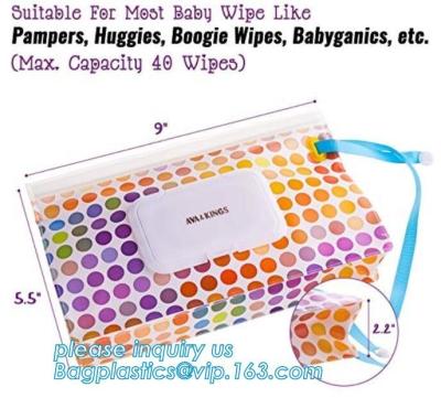 China Colorful printing eva wet baby tissue paper bag, Customized EVA eco-friendly baby tissue gusseted wet wipes packaging ba for sale