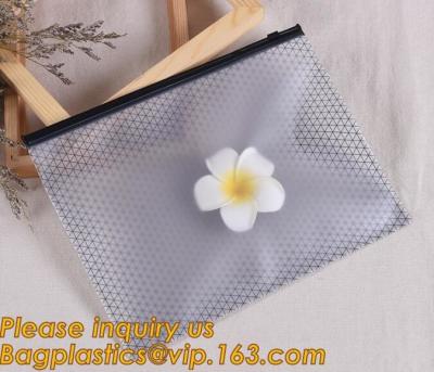 China factory office use slider zip lock document bag vinyl plastic PVC bag,document bag with zipper cosmetics offices supplie for sale