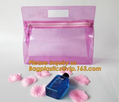 China clear pvc zipper toiletry bag travel document stationery bag,office supplies PVC tarpaulin mesh document bag with waterp for sale