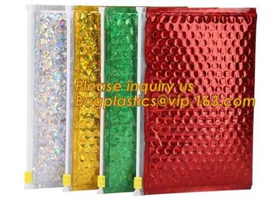 China Hot Metallic Colorful Bagease Packaging Zipper Bubble Bag For Cosmetic Packaging,k Bubble Bags are Made of PET/CP for sale