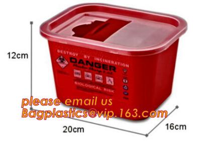 China Various shape sharp container,sharp bin,syringe container, Wholesale disposable plastic medical sharp container/waste bo for sale