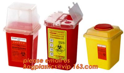 China Rectangle safe sharp container, Medical Disposal Bin Sharp /Safe SharpS Containers plastic medical sharp containers for sale