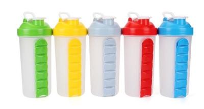 Creative style of bottle with one weekly pill organizer, Creative style of 700ML bottle with one weekly pill organizer