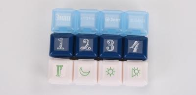 China 7 day a week cool detachable drugs box with 4 case each day, Safely pop-up 7case pill organizer, Mini cute compact pocke for sale