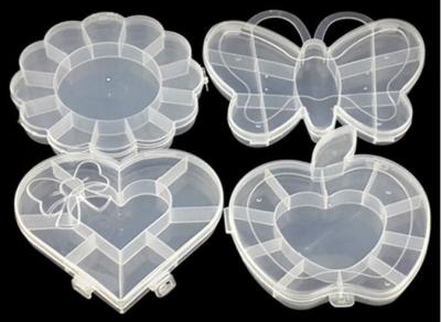 La caja de almacenamiento del plástico transparente del compartimiento con los divisores desprendibles, ranura almacenamiento ajustable del plástico de Jewelry del organizador del arte