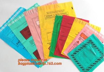 China Biohazard Specimen Bag with Document Pouch, Industrial waste disposal, biodegradable waterproof plastic k poly pe for sale