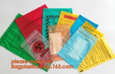 China Biohazard Specimen Bag with Document Pouch, Industrial waste disposal, biodegradable waterproof plastic k poly pe for sale