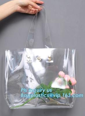 China Papel de Kraft lavable respetuoso del medio ambiente con el bolso de la manija del PVC para las mujeres, bolsos de empaquetado suaves cortados con tintas del PVC de la manija para la herramienta, prácticos en venta