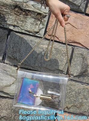 China mini clear pvc girls shoulder long strip bag, Woman Sweet Handbag Clear Jelly Transparent, PVC Shoulder Bag Tote Chic Be for sale