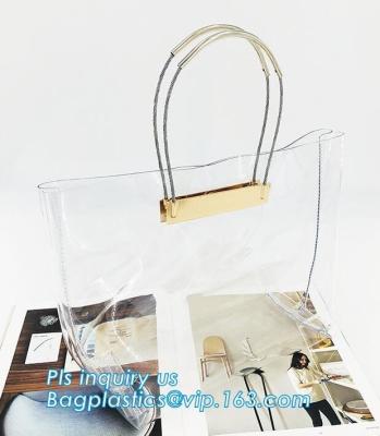 China vinyl tote bags transparent pvc handbag, Fashion pvc beach bag summer handbag women, Metallic Transparent PVC Beach Hand for sale