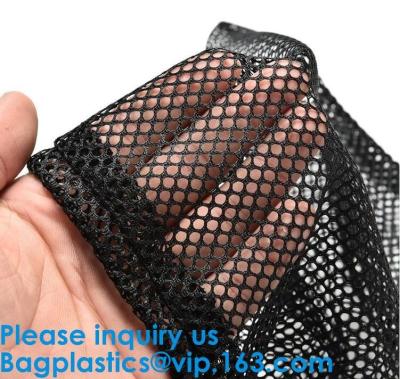 China Nilón durable Mesh Bag con deslizar el cierre de la cerradura del cordón del lazo, PREMIO RESPETUOSO DEL MEDIO AMBIENTE negro grande GROC LAVABLE de Mesh Bag en venta