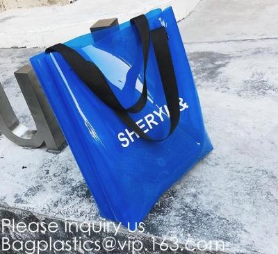 China Mirror Shiny PVC Shopping Bag,Wholesale Custom Printed Waterproof Transparent Pvc Tote Bag Clear Pvc Jelly Shopping Bag for sale