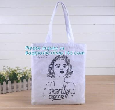 China Handle shoulder dual use recyclable shopping cotton bag,Manufacturer custom-made 12oz white handled cotton canvas tote b for sale