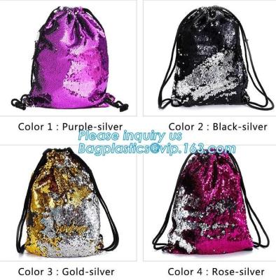 mochila bling de la lentejuela de los bolsos de las mujeres del mini de las lentejuelas que brilla de las mochilas arco del bolso, lentejuela Merma reversible del brillo de Oxford del viaje