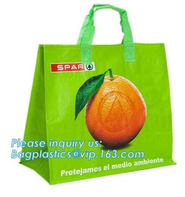 China Eco impreso de encargo al por mayor amistoso recicla los PP reutilizables laminó a Tote Shopping Bags no tejido, fuga reciclable reutilizable en venta