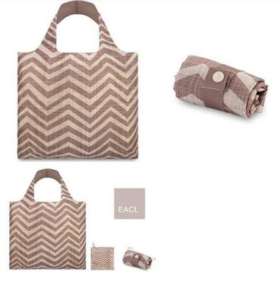 China El lazo tejido los Pp 210D Eco reutilizable de Eco del bolsillo empaqueta los totalizadores mases grande que lo normal reutilizables de los bolsos de ultramarinos que doblan con la bolsa de la cremallera en venta