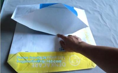 China De encargo impresa hizo los bolsos de empaquetado tejidos plásticos transparentes de papel polivinílicos que se puede volver a sellar de Brown Kraft, lami tejido los pp de papel de Kraft en venta