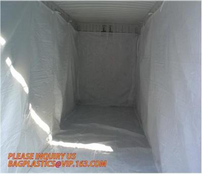 China PE Dumpster Container Drawstring Liners,8 Mil Black Open Top Drawstring Dumpster Container Liners,Polyethylene roll-off for sale