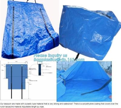China CUBIERTAS DE COLCHÓN DE CAPA AZULES DE COSTURA FUERTES DE LA PRENDA IMPERMEABLE PE, LONA MULTIUSOS PORTÁTIL REFORZADA DE POLYTHYLENE, DE NYLON en venta