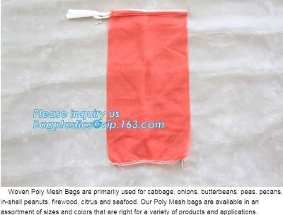 China Barato PP/PE hizo punto el tamaño modificado para requisitos particulares los bolsos del color del raschel que embalaba de la malla plástica de la gasa de vuelta para la legumbre de fruta de la agricultura, bageas en venta