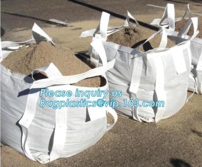 China Bolso enorme grande tejido PP plástico durable de FIBC para la cal del cemento de la arena del material de construcción, BI estupendo de la tela tejida de los sacos 1000kg pp en venta