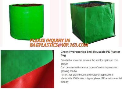 China UV resistant PE potato growing bag garden planter bags with Flap and handles,Flap and Handles Collapsible 10 gallons for sale