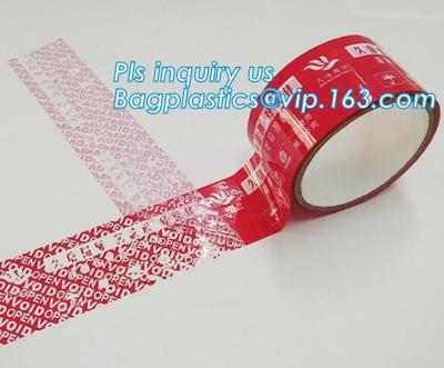 China Tamper Evident Security Void Packaging Tape 48mm x 100m,tamper evident security VOID OPEN masking tape bagease bagplasti for sale
