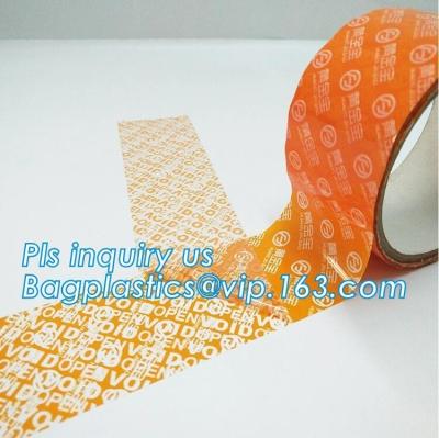 China Tamper Evident Security Void Packaging Tape 48mm x 100m,tamper evident security VOID OPEN masking tape bagease bagplasti for sale