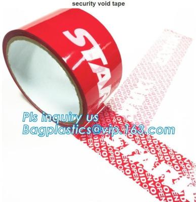 China Tamper Proof Security Seal Tape Warranty Void Tape,hidden message OPENVOID/VOID tamper evident security tape bagease for sale